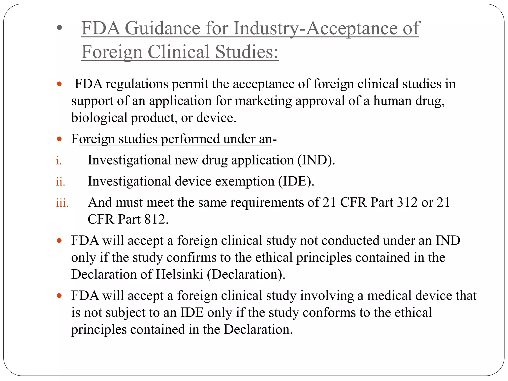 Regulation Governing Clinical Trials In India,USA and Europe. | PPTX