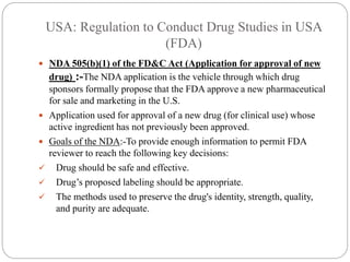 Regulation Governing Clinical Trials In India,USA and Europe. | PPTX
