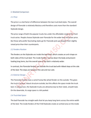 Styleside vs Flareside | PDF