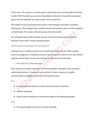 Styleside vs Flareside | PDF