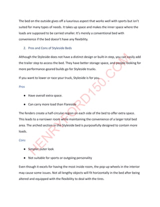 Styleside vs Flareside | PDF