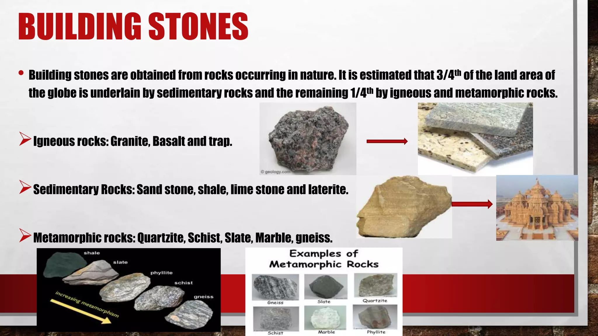 STONES AND TIMBER AS BUILDING MATERIAL | PPT