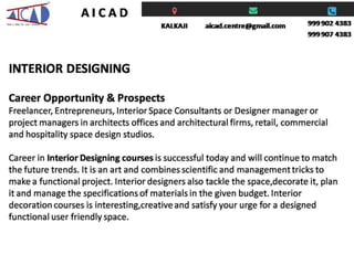 Interior design career opportunities with AICAD | PPTX