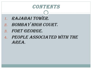 Fort area, Mumbai | PPT