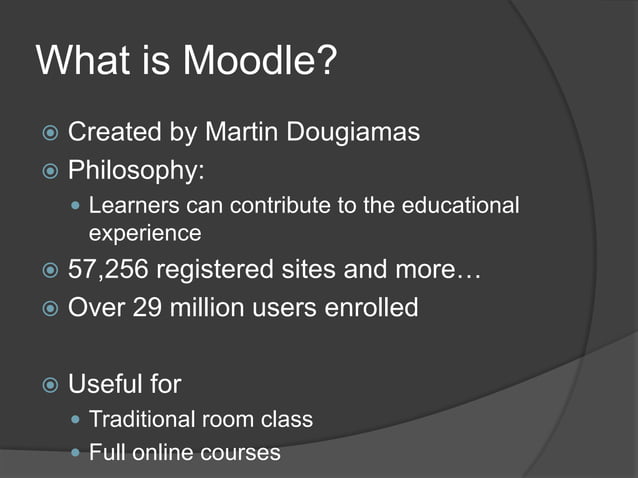 Moodle for teachers | PPT