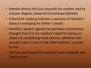 Feminist approach and the female characters in the play Hamlet | PPTX