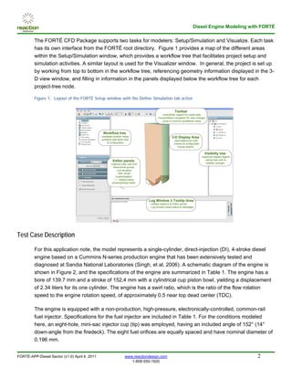 Diesel Sector Combustion Modeling with FORTÉ | PDF