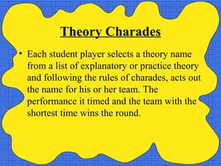 Forte language games for teaching theory | PPT | Hobbies & Interests