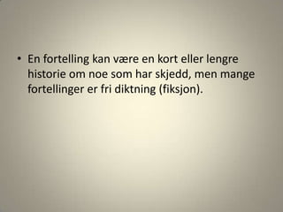 Å SKRIVE EN HISTORIE | PPTX