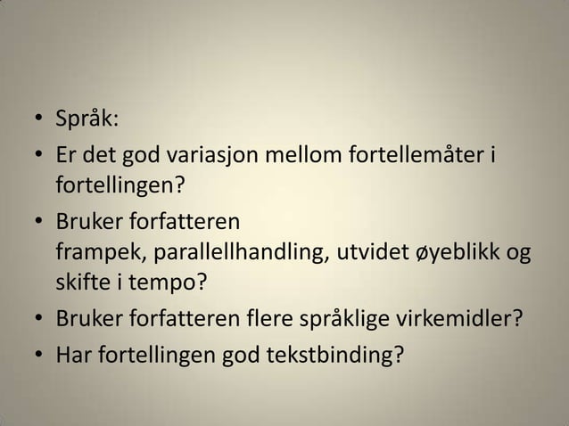 Å SKRIVE EN HISTORIE | PPT