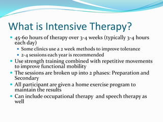 Intensive therapy | PPTX