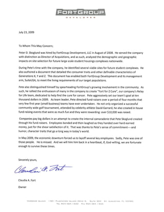 Prior Employer Reference Letter | PDF