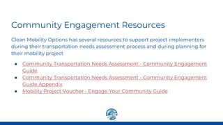 Clean Mobility Options Program by Sarah Huang | PPT