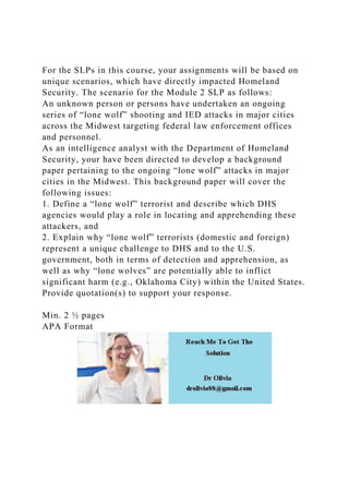 For the SLPs in this course, your assignments will be based on uni.docx