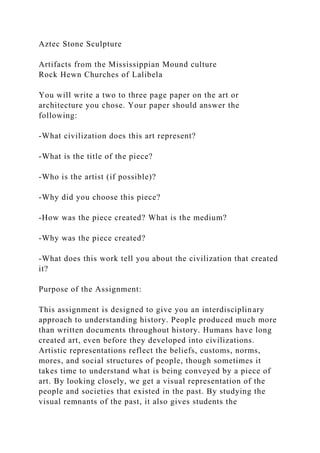 For this assignment you are going to look at the art and architectur.docx