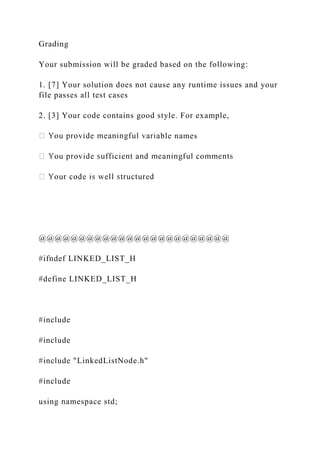 For this micro assignment, you must implement two Linked List functi.docx