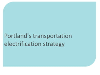 Electric Vehicle Charging in Portland, Oregon by Hannah Morrison | PPT