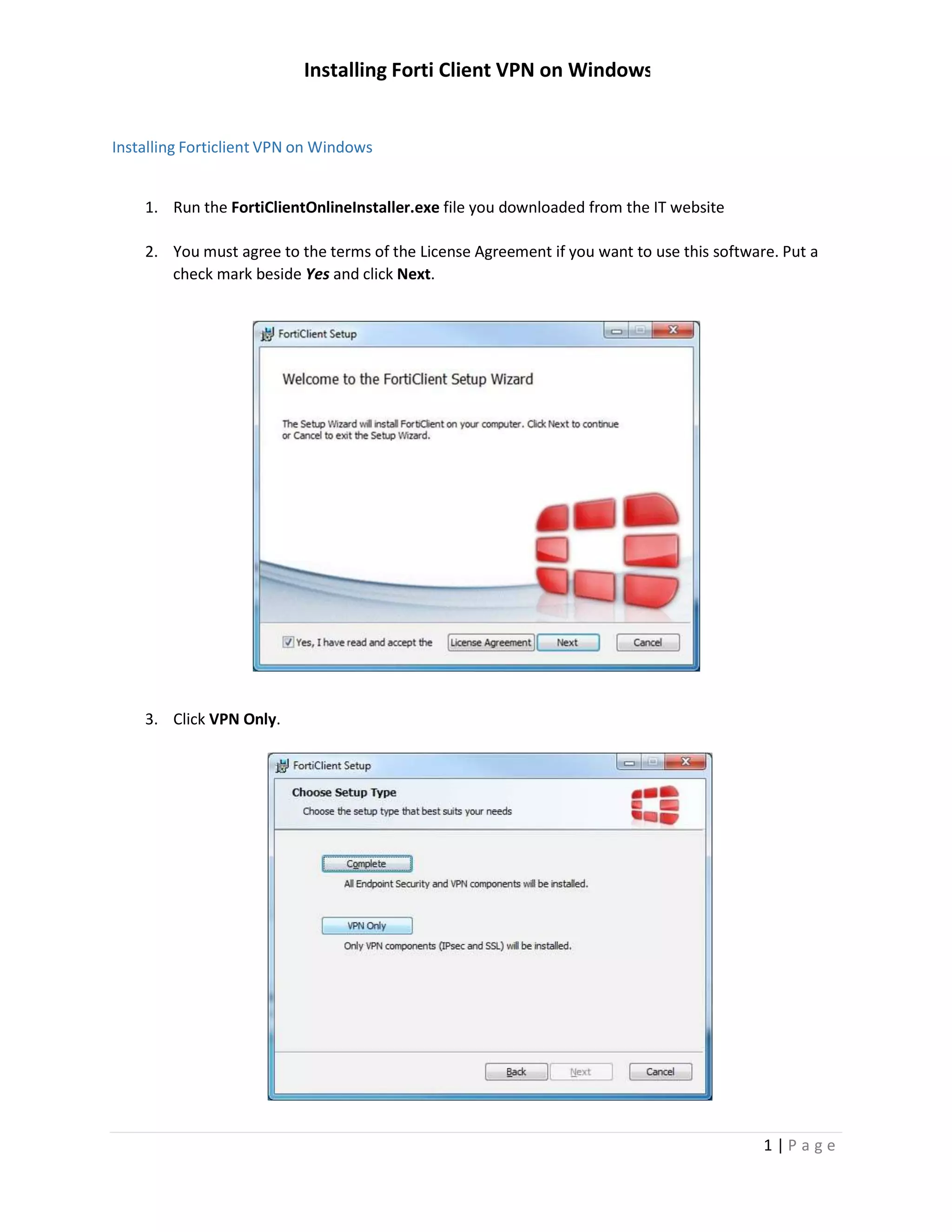 Forticlient install | PDF