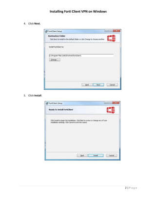 Forticlient install | PDF
