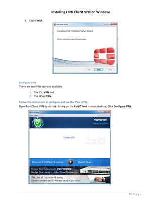 Forticlient install | PDF