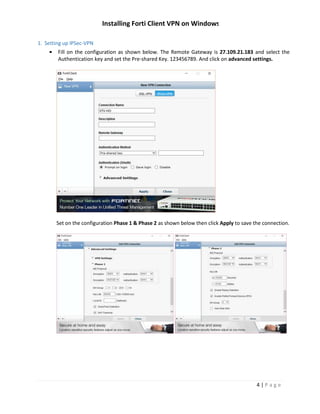 Forticlient install | PDF
