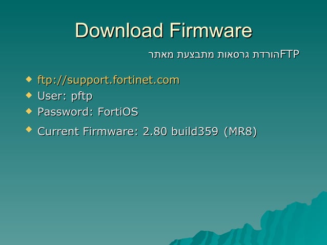 Fortinet Configuration | PPT