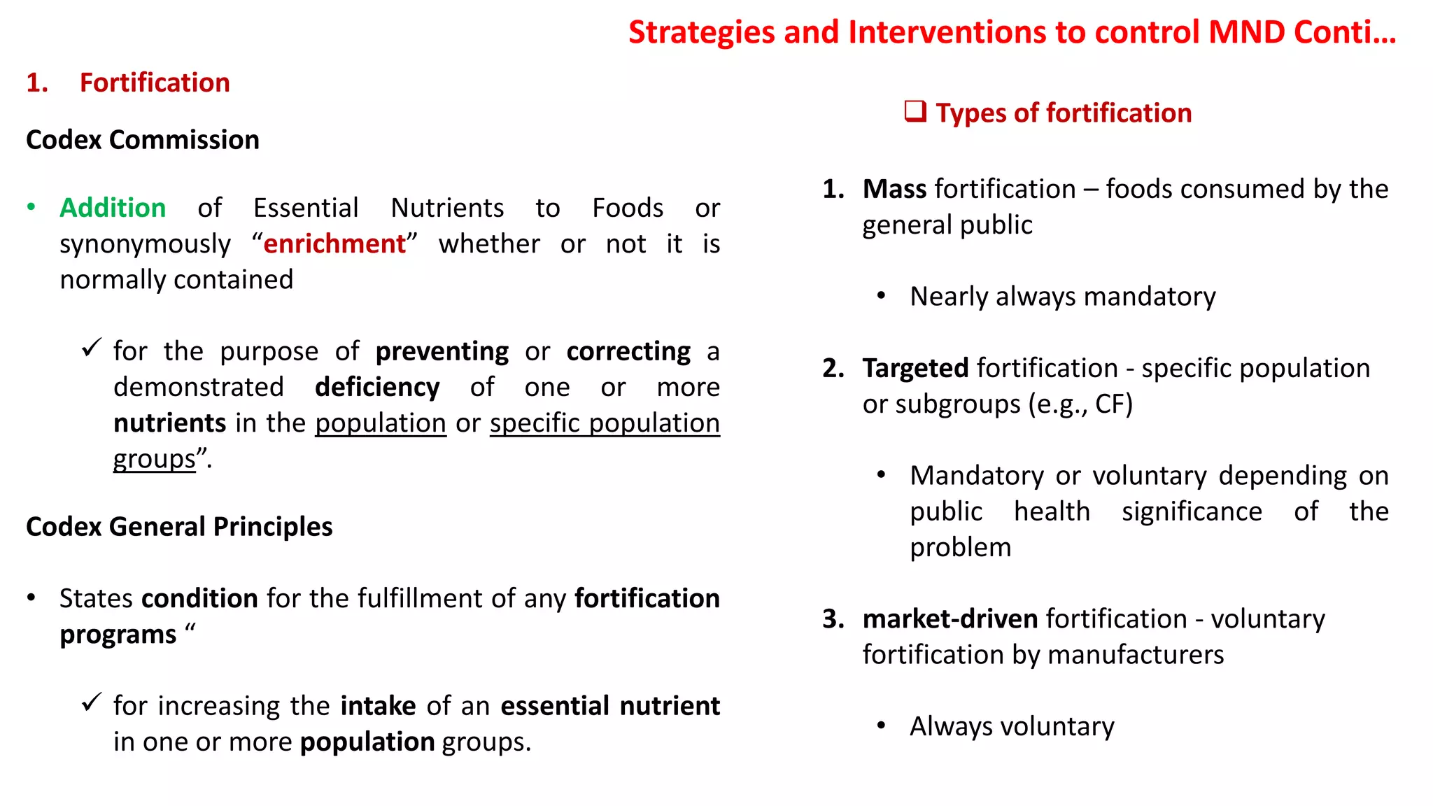 Fortification and formulation | PPTX