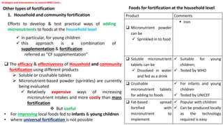 Fortification and formulation | PPTX