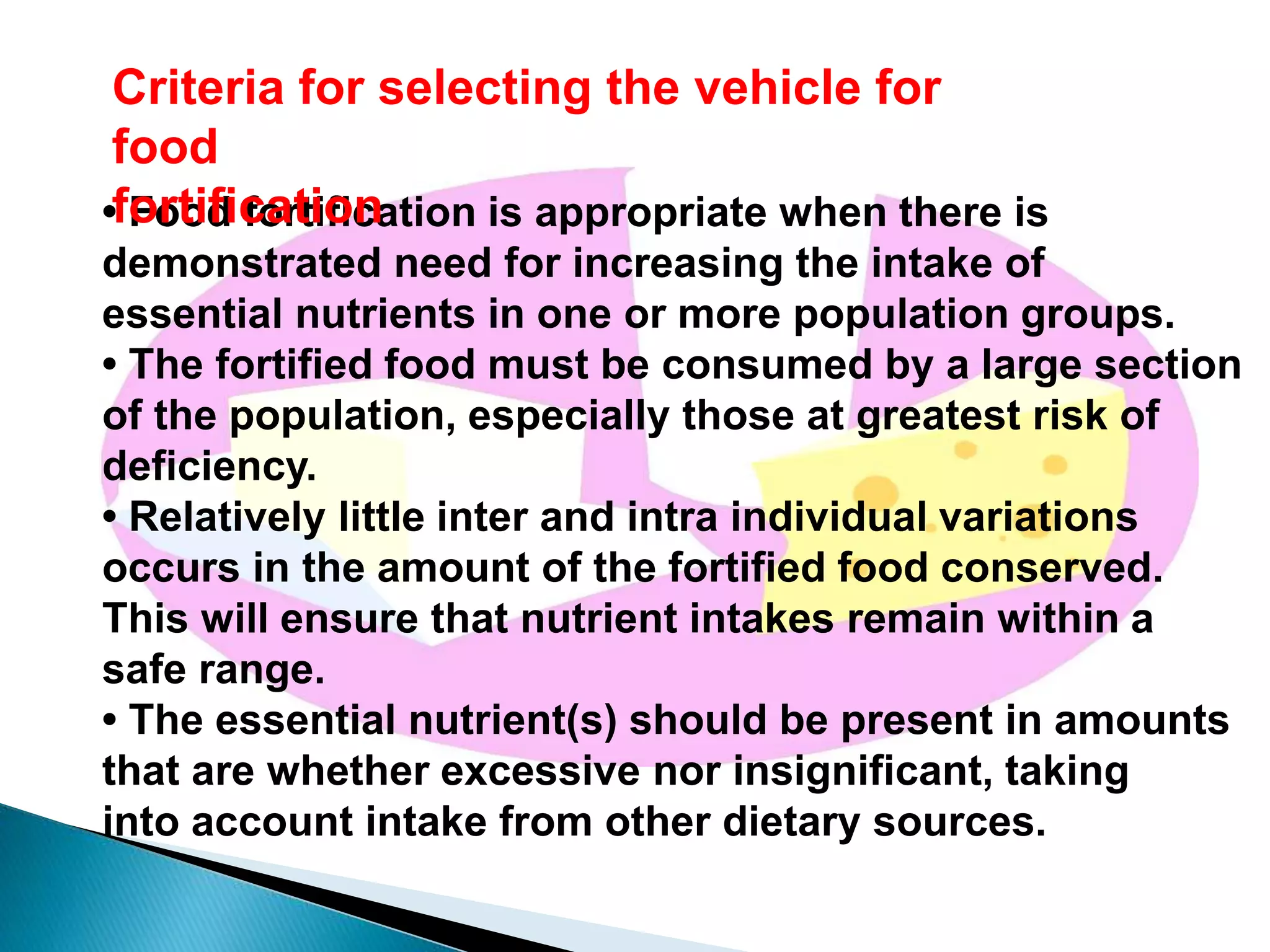 Fortification of food | PPTX