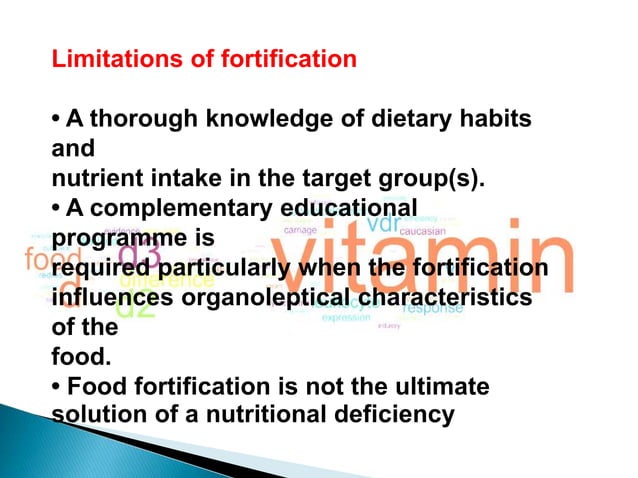 Fortification of food | PPTX | Agriculture | Industries