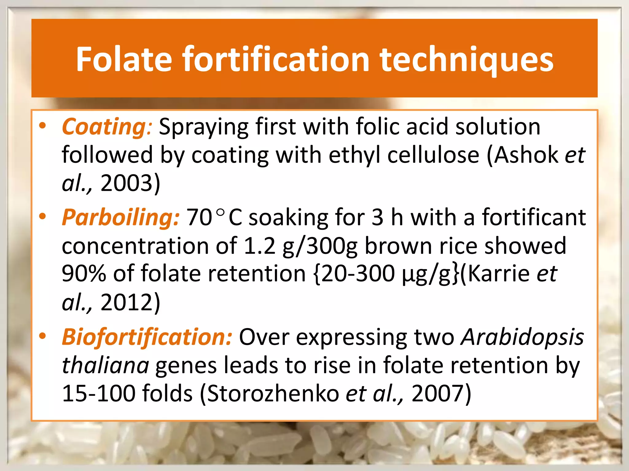 Fortification of rice | PPTX
