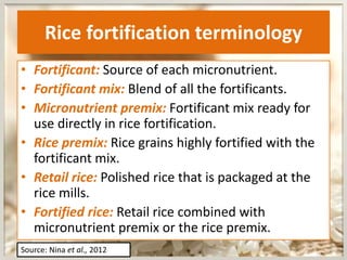 Fortification of rice | PPTX