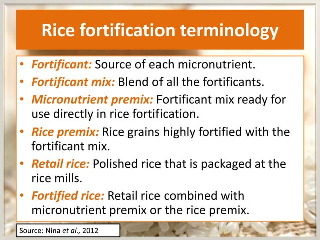 Fortification of rice | PPTX