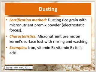 Fortification of rice | PPTX
