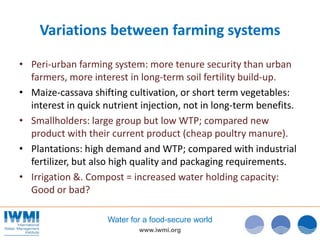 Fortified excreta pellets for agriculture - An update on research in ...