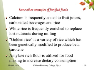 Fortified food, Enriched Food | PPTX | Nutrition | Healthy Living