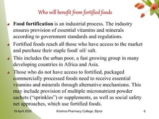Fortified food, Enriched Food | PPTX