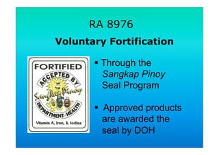 Fortified Snacks for Kids | PPT