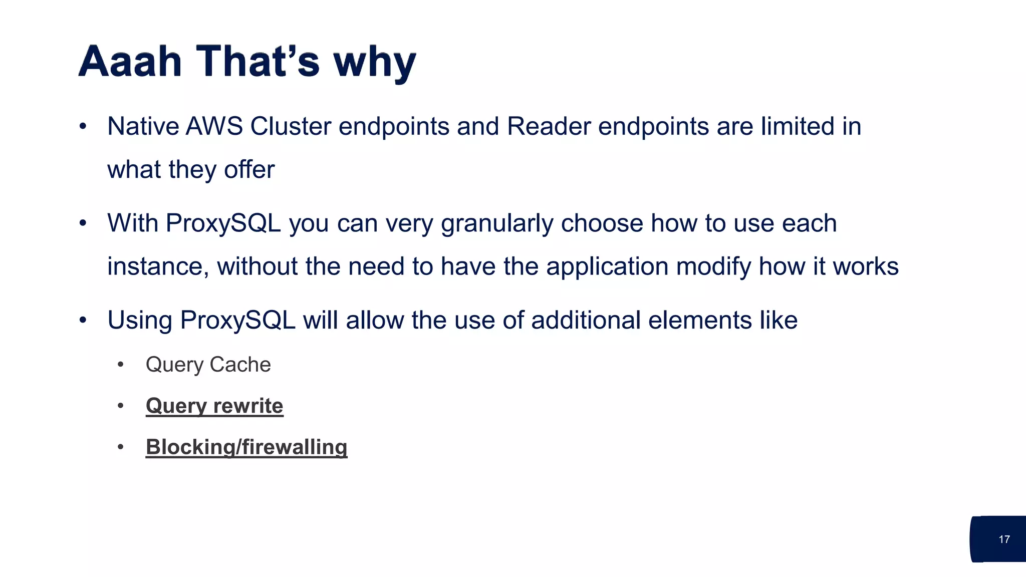 Fortify aws aurora_proxy | PPT