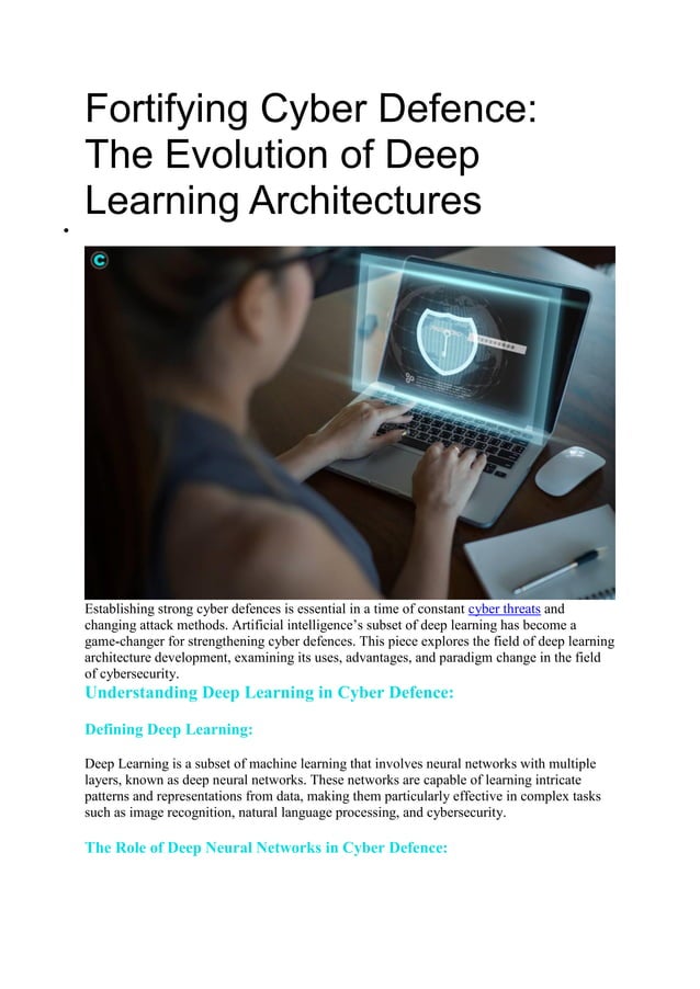 Fortifying Cyber Defence: The Evolution of Deep Learning Architectures ...