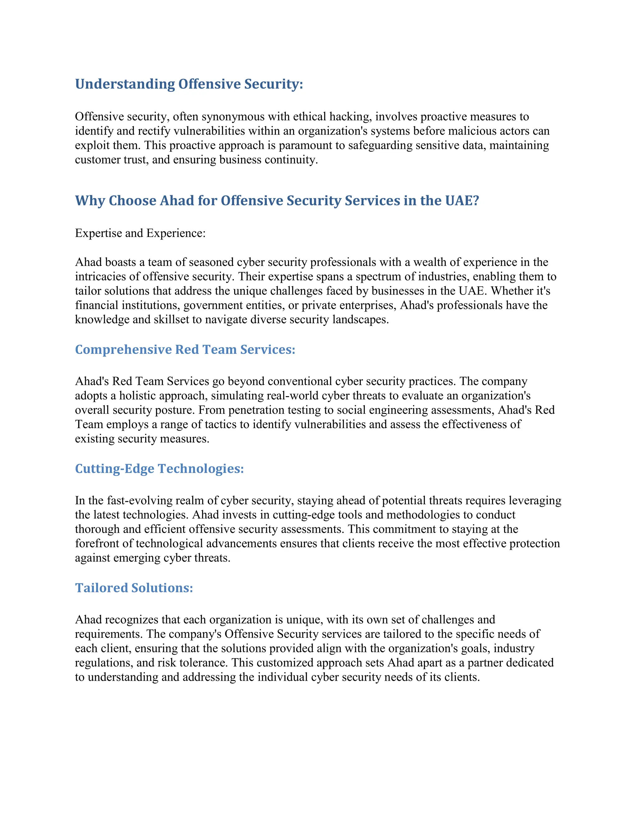 Fortifying Cyber Defenses Ahad's Pinnacle in Offensive Security ...