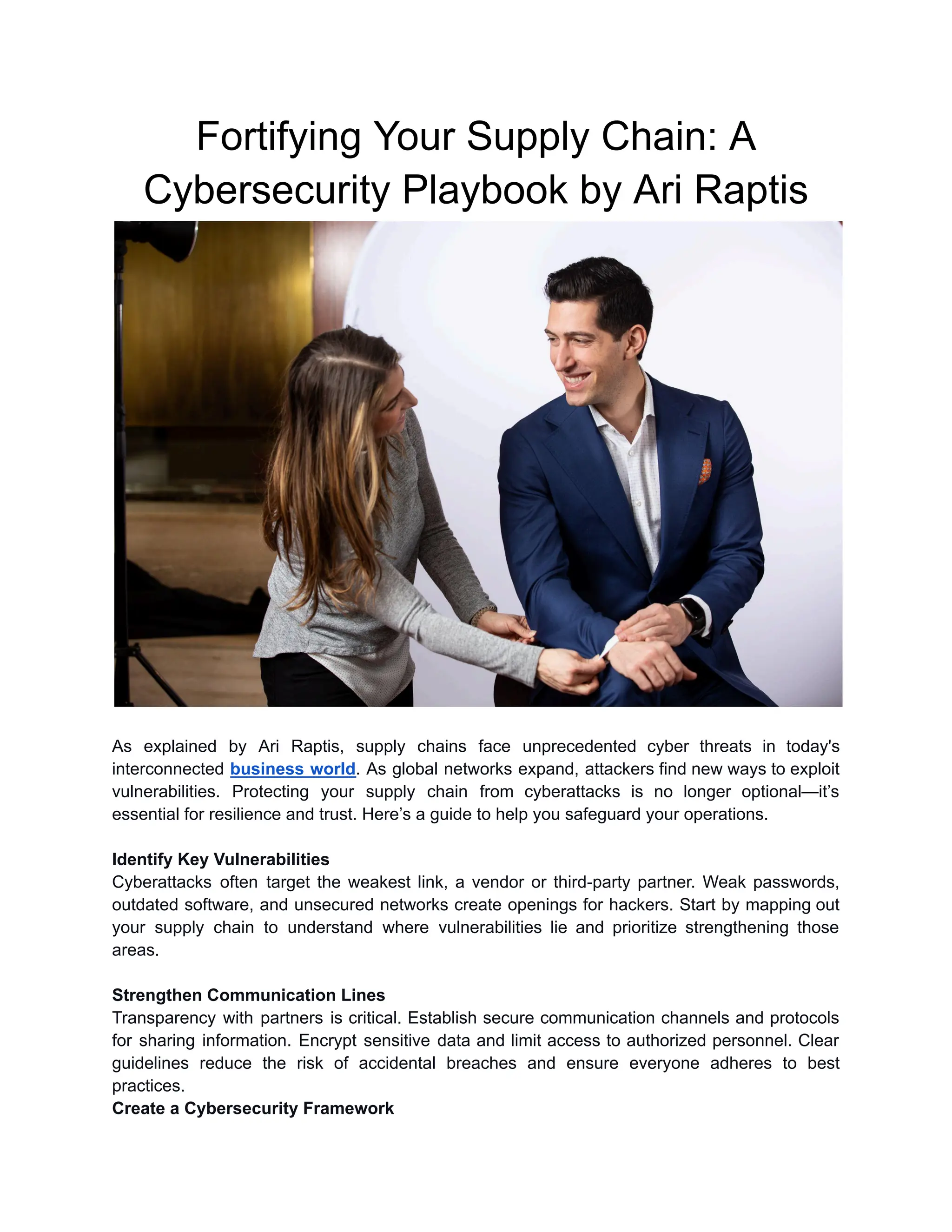 Fortifying Your Supply Chain_ A Cybersecurity Playbook by Ari Raptis.pdf