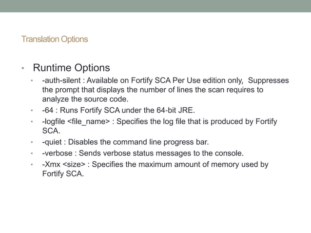 Fortify - Source Code Analyzer | PPTX