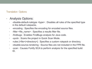 Fortify - Source Code Analyzer | PPTX