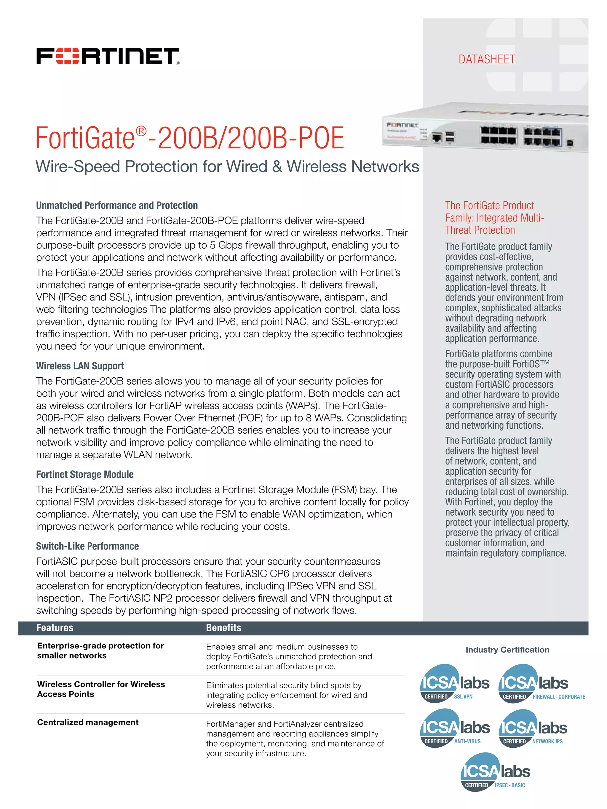 FortiGate-200B | PDF | Computer Networking | Computing
