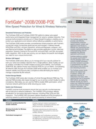 FortiGate-200B | PDF | Computer Networking | Computing