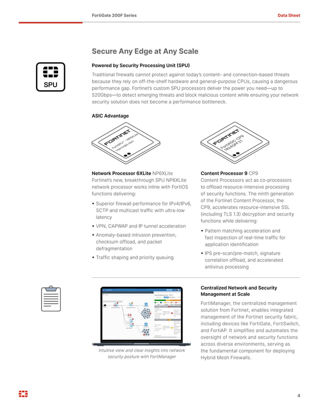 fortigate-200f-series (1).pdffortigate-200f-series (1).pdf | Cloud Computing | Internet