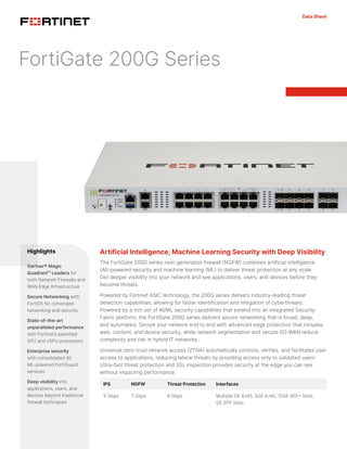 firewall fortigate-200g-series- para grandes empresas | PDF