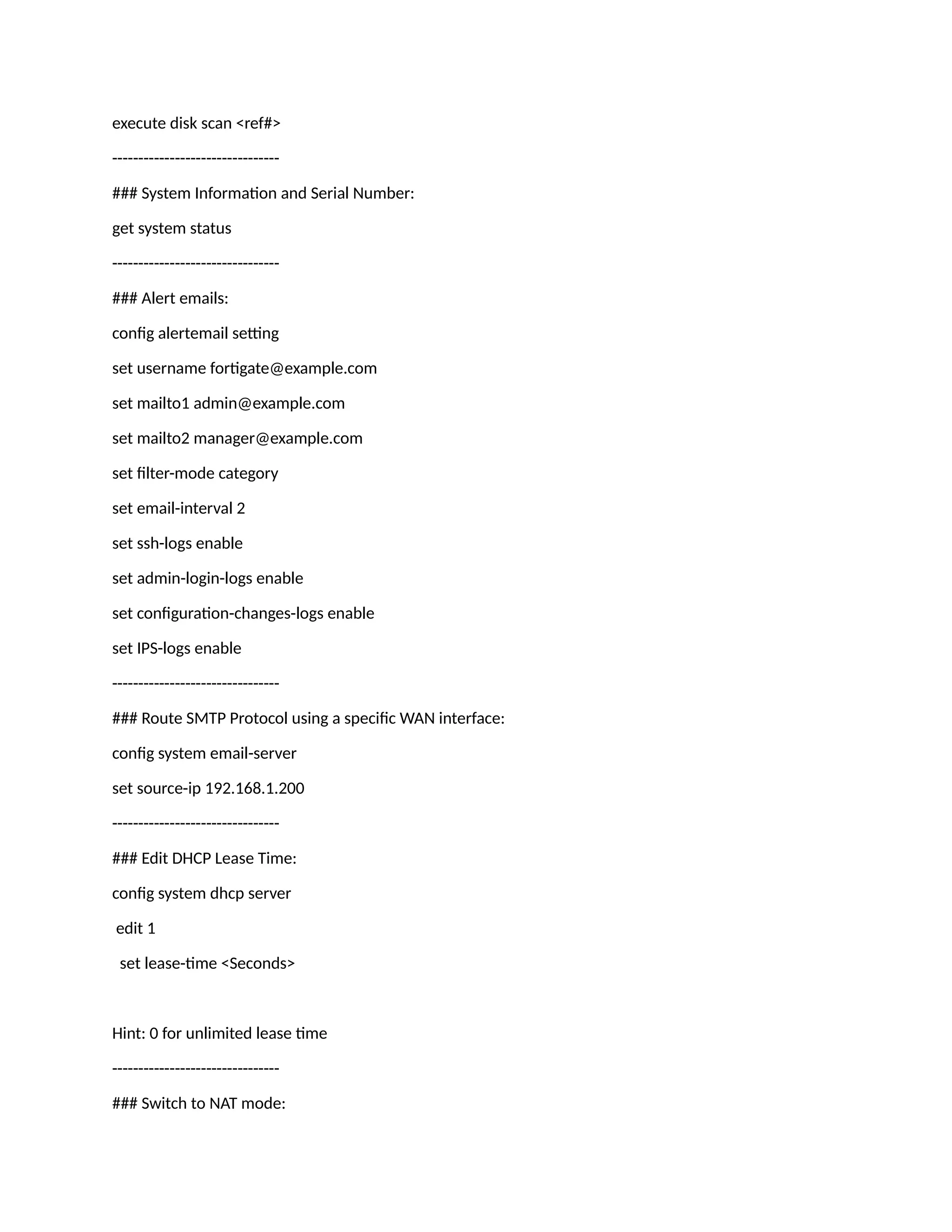 Fortigate Cli Most Used Configurationdocx 6892
