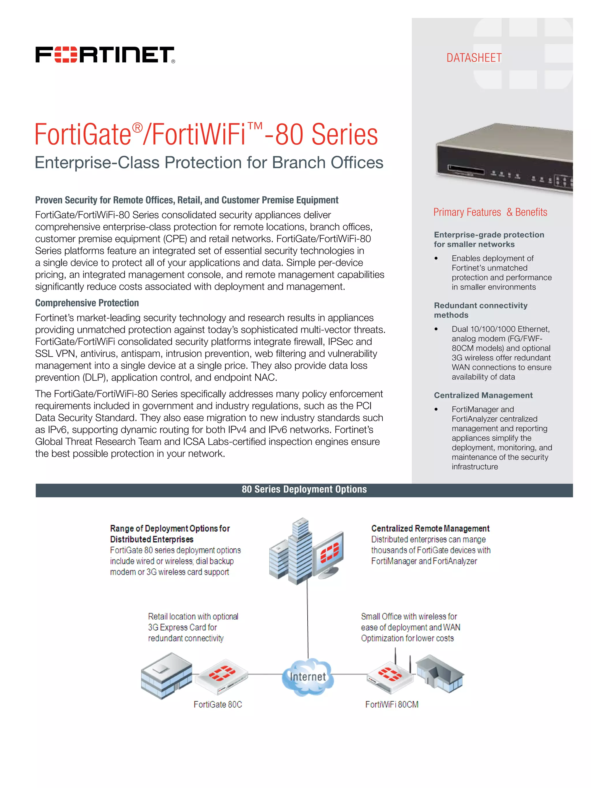 FortiGate-80C | PDF | Internet | Computing